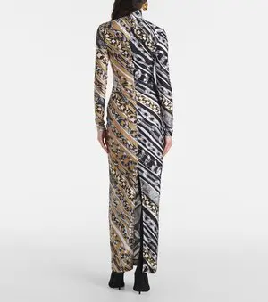 AREA Colorblocked Printed Maxi Dress - Multicoloured