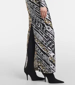 AREA Colorblocked Printed Maxi Dress - Multicoloured