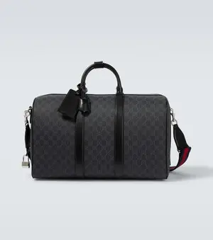 Gucci Gg Supreme Canvas Duffel Bag - Black