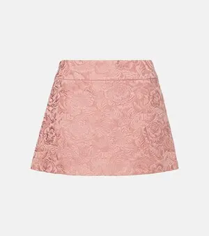 Dolce & Gabbana Floral Jacquard Mini Skirt - Pink