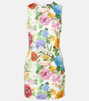 Dolce & Gabbana Floral Cotton Mini Dress