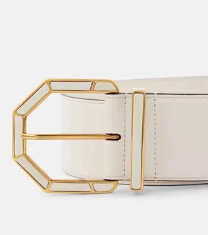 Etro Leather Belt - White