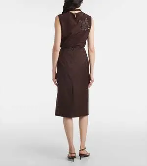JACQUES WEI Embellished Midi Skirt