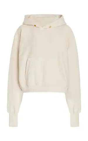LES TIEN Cropped Hoodie - Ivory