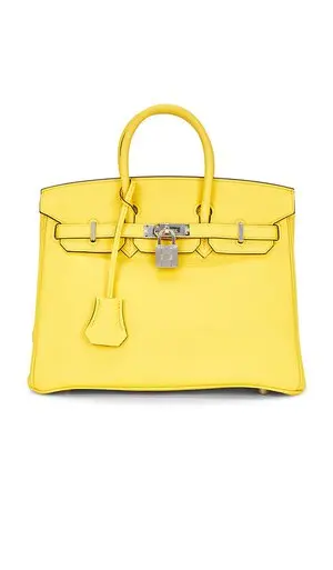 FWRD RENEW Hermes Taurillon Clemence Birkin 25 Handbag - Yellow