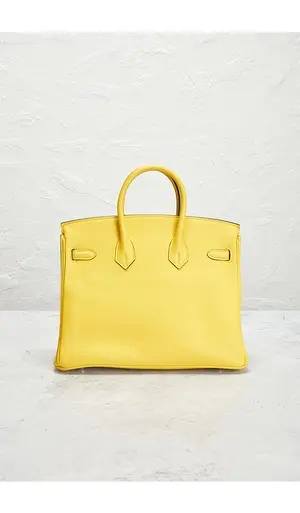 FWRD RENEW Hermes Taurillon Clemence Birkin 25 Handbag - Yellow