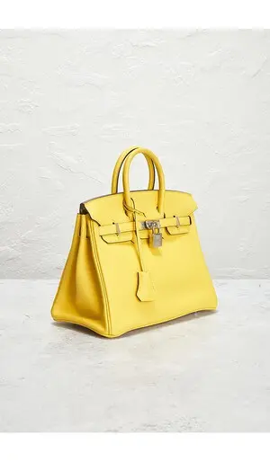 FWRD RENEW Hermes Taurillon Clemence Birkin 25 Handbag - Yellow