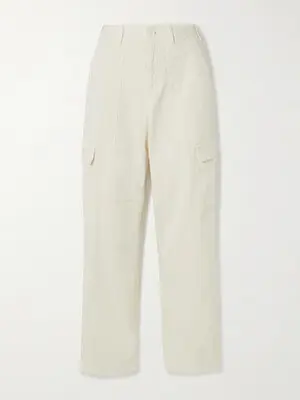 JAMES PERSE Herringbone Cotton-blend Cargo Trousers