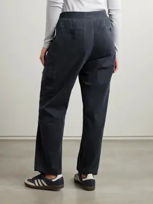 JAMES PERSE Herringbone Cotton-blend Cargo Trousers