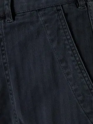 JAMES PERSE Herringbone Cotton-blend Cargo Trousers