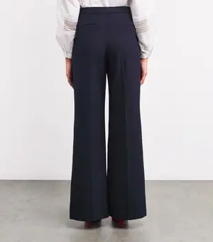 Claudie Pierlot Button-detailed High-waisted Straight Leg Trousers