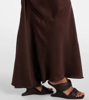 Rick Owens Satin Maxi Skirt
