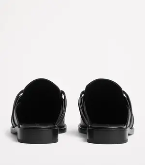 Bottega Veneta Leather Astaire Open-back Loafers - Black