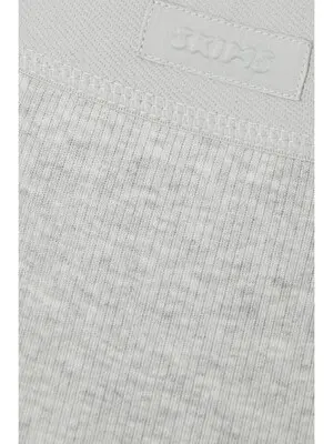 SKIMS Cotton Collection Ribbed Cotton-blend Jersey Boxer Shorts - Gray
