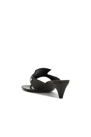 Magda Butrym Leather Thong Sandals With Kitten Heel