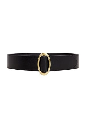 Saint Laurent Leather Belt With Gold-tone Buckle - Nero