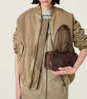 Miu Miu Leather Beau Patchwork Top-handle Bag