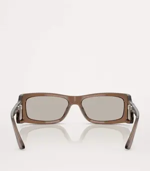 Prada Acetate Rectangle Sunglasses - Brown