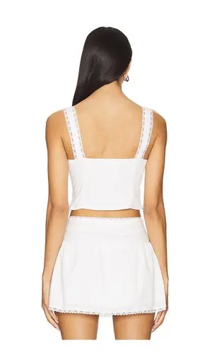 MORE TO COME Elaine Corset Top - White