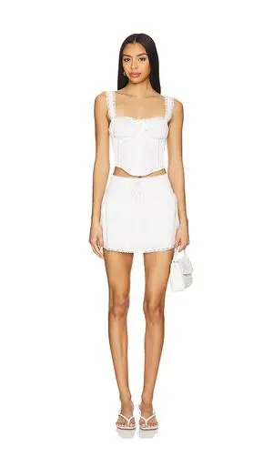 MORE TO COME Elaine Corset Top - White