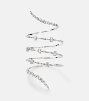 Yeprem 18kt White Gold Diamond Cuff Bracelet - Silver