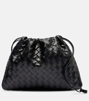 Bottega Veneta Bottega Veneta Intrecciato Leather Clutch Black
