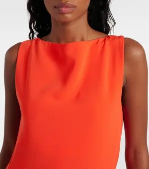 Max Mara Chain-detail Cady Gown - Red