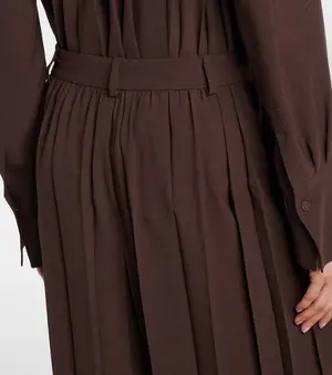 JOSEPH Tibre Pleated Wide-leg Trousers