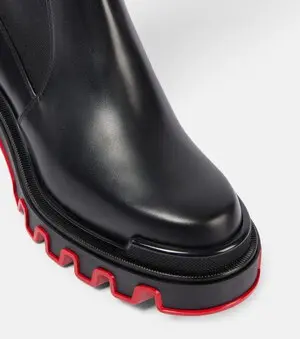 CHRISTIAN LOUBOUTIN Marchacroche Leather Knee-high Boots
