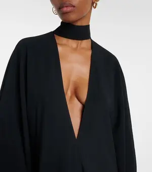 TALLER MARMO Crepe Cady Kaftan - Black