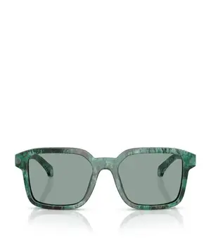 Moncler Acetate Square Frame Sunglasses - Brown