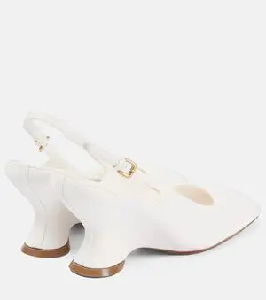 Dries Van Noten Leather Slingback Wedges