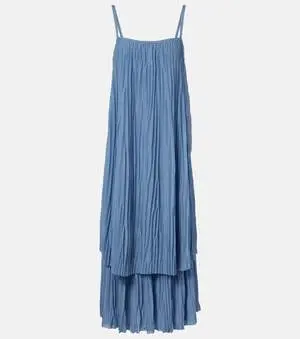Proenza Schouler Pleated Jersey Maxi Dress - Blue