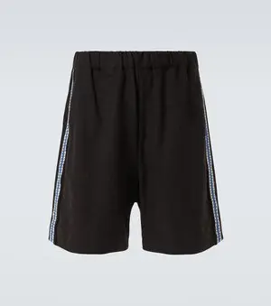 Commas Crochet-trimmed Relaxed Shorts - Black