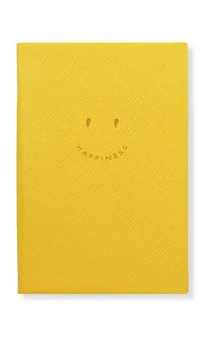 Smythson Chelsea Leather Happiness Notebook - Yellow