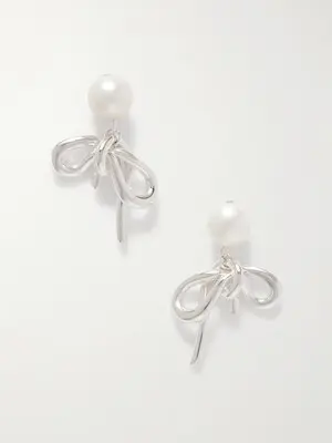 Completedworks Recycled And Pearl Earrings - Silver