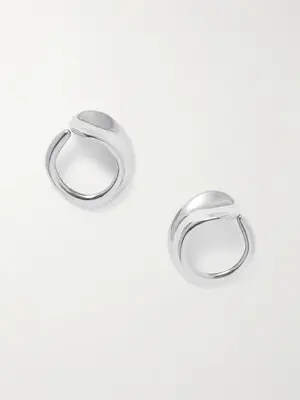 Agmes Marta Recycled Sterling Hoop Earrings - Silver