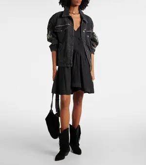 MARANT ETOILE Danielle Cotton-blend Mini Dress