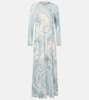 Zimmermann Illuminate Paisley Maxi Dress - Blue