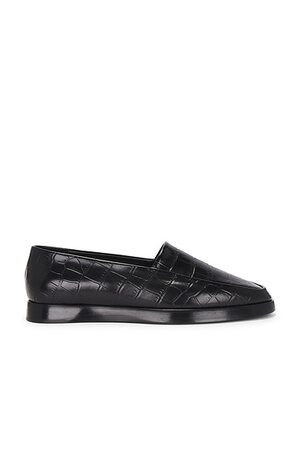 Fear Of God Croc Embossed Leather Loafers - Black