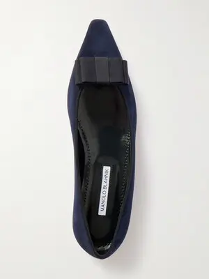 Manolo Blahnik Reador 10 Suede Flats