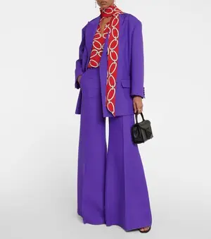 Valentino Garavani Chain Print Silk Blouse