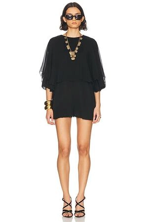 Saint Laurent Halterneck Backless Romper - Noir