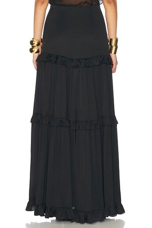 Saint Laurent Charmeuse Maxi Skirt