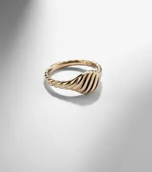 David Yurman Sculpted Cable 18kt Yellow Ring