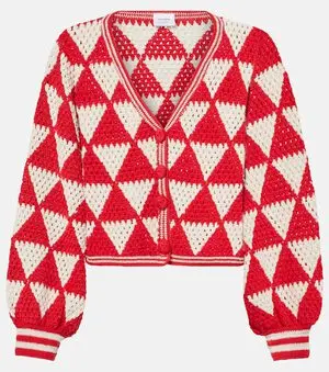Anna Kosturova Crochet Cotton Cardigan - Multicoloured