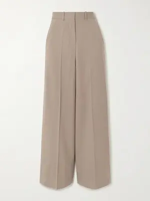 JOSEPH Alana Wool-blend Twill Wide-leg Pants