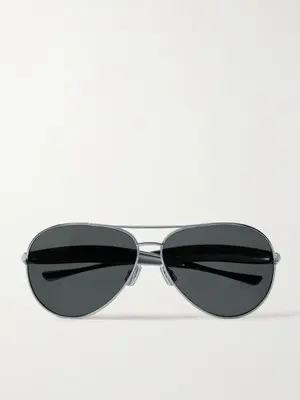 Bottega Veneta Sardine Aviator-style -tone Sunglasses - Silver
