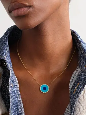 JENNIFER MEYER Evil Eye 18-karat Gold Multi-stone Necklace