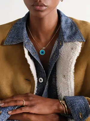 JENNIFER MEYER Evil Eye 18-karat Gold Multi-stone Necklace